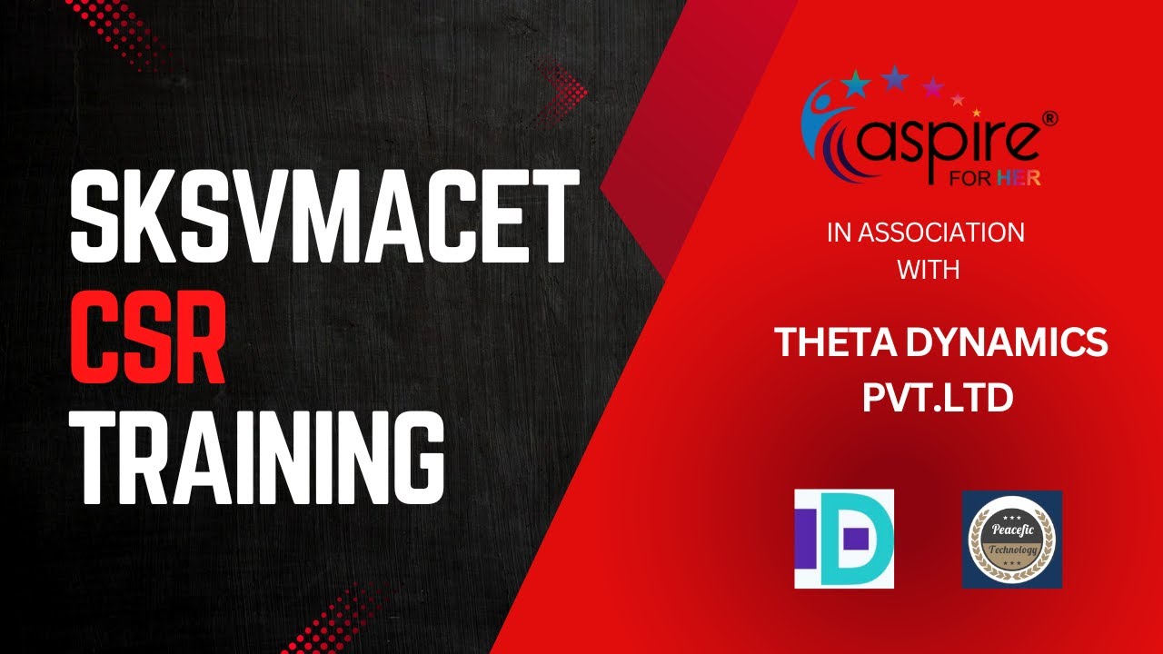 SKSVMACET CSR Training - YouTube