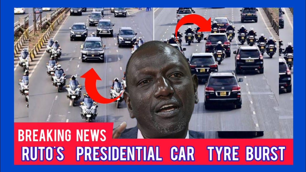 SHOCKING NEWS‼️PRESIDENTIAL Car Carrying RUTO tyre BURST While MOVING ...