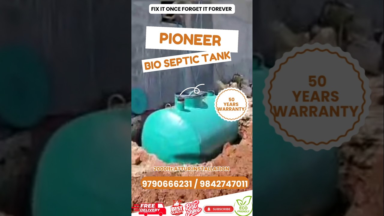 Bio Septic Tank installation tamil/ ready made Biotank/Pioneer # ...