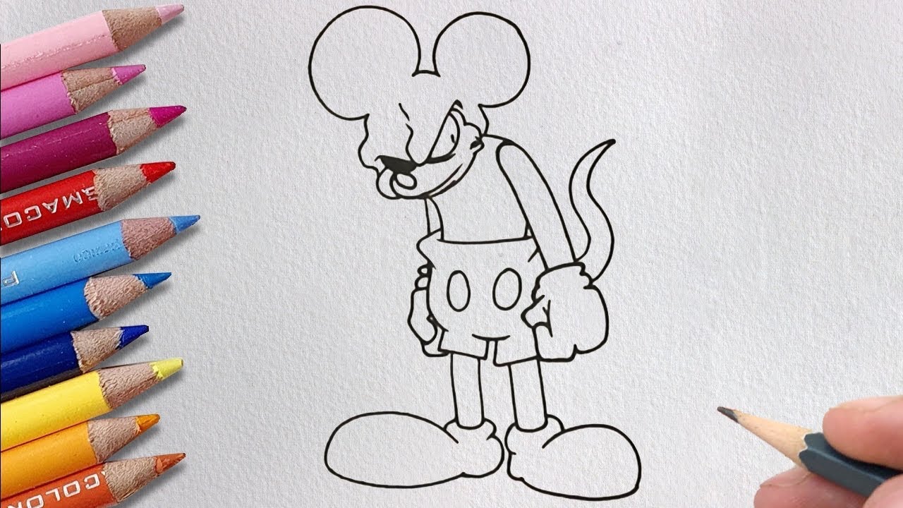 HOW TO DRAW MOUSE MARKO FROM FNF MOD CHARACTER - YouTube