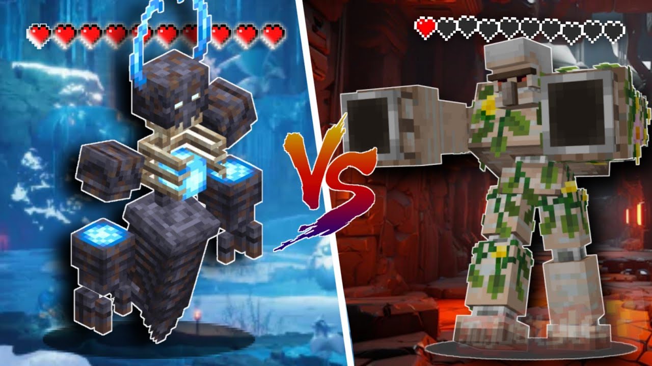 2 Epic Powerful BOSS Unbound Elemental Vs Mutant Iron Golem Fight 😱 ...