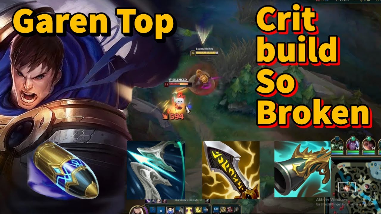 Garen Top But Full Crit build and First Stirke / Full Gameplay - YouTube
