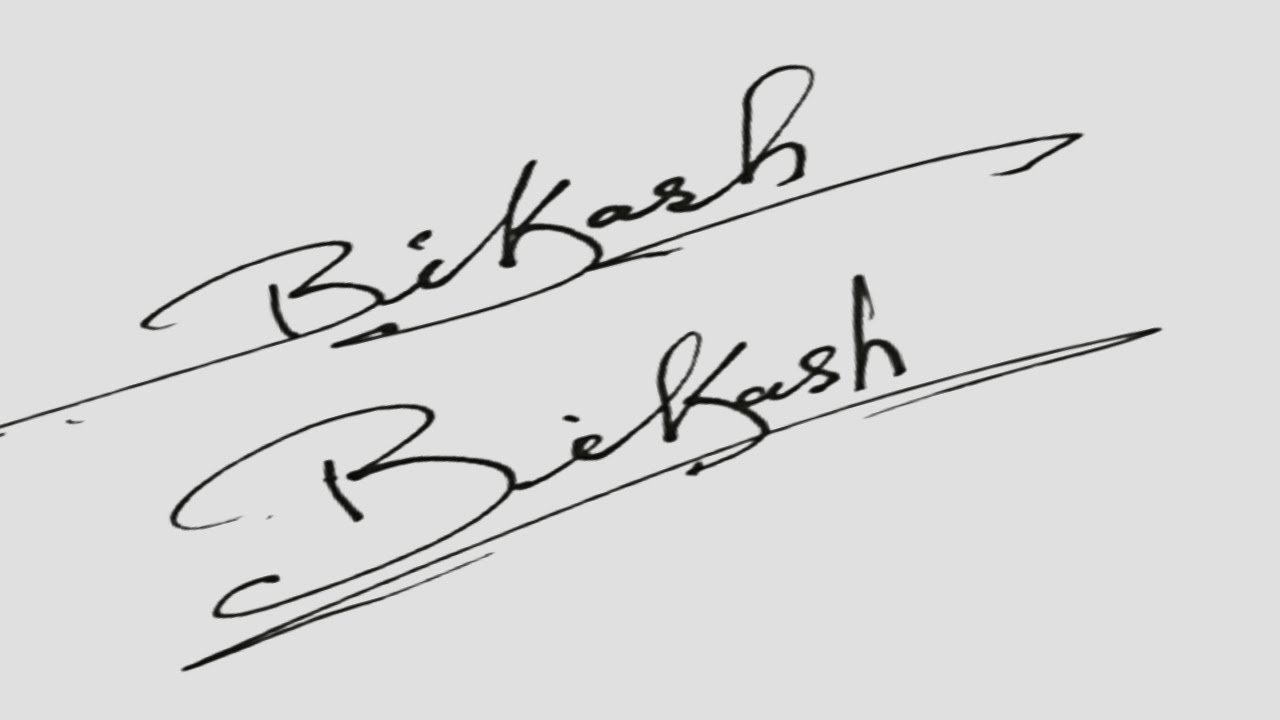 B stylish signature for beginners | Bikash signature style - YouTube