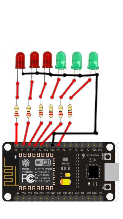 How to make LED left /right chaser using ESP8266 (Tutorial-7) #ytshorts #shorts #ytshort # ...