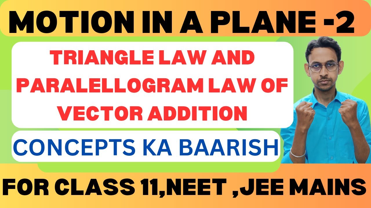 CLASS11|| CHP- MOTION IN A PLANE || TRIANGLE LAW AND PARALELLOGRAM LAW OF VECTOR ADDITION ...