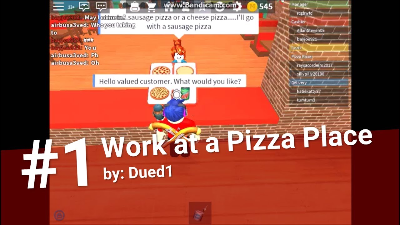 Working at a Pizza Place in Roblox! - Work at a Pizza Place by Dued1 #1 ...