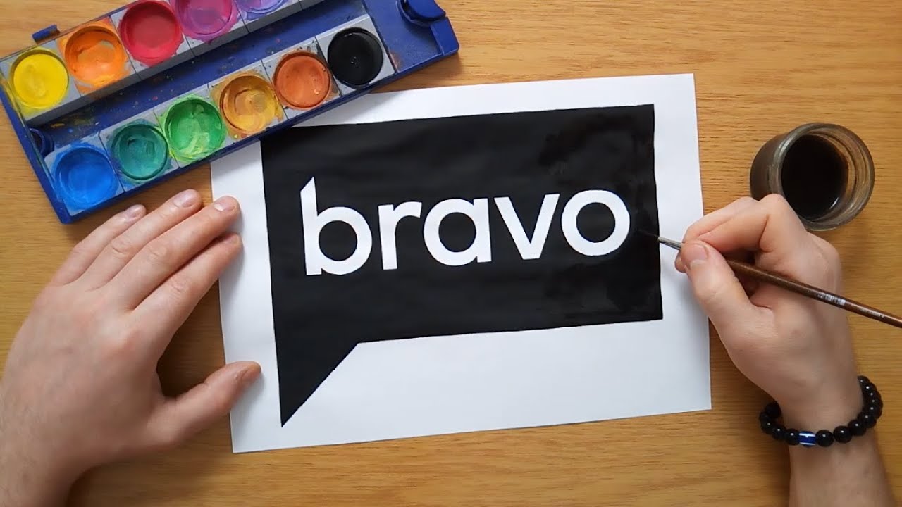 How to draw the bravo logo - bravo TV logo - YouTube