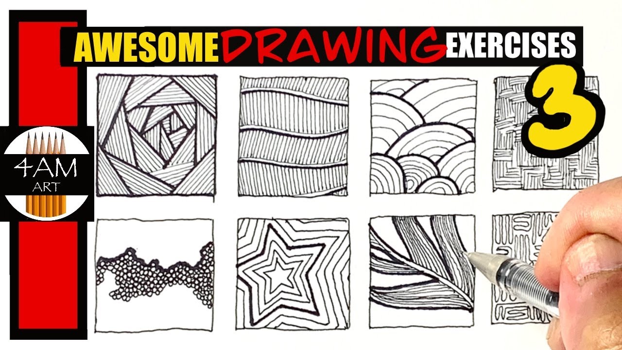Exercises To Draw and Doodle Better! Part 3 - YouTube
