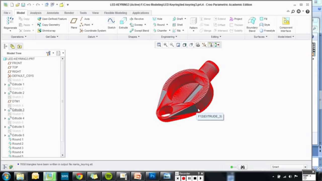 How to save a creo file to an STL - YouTube