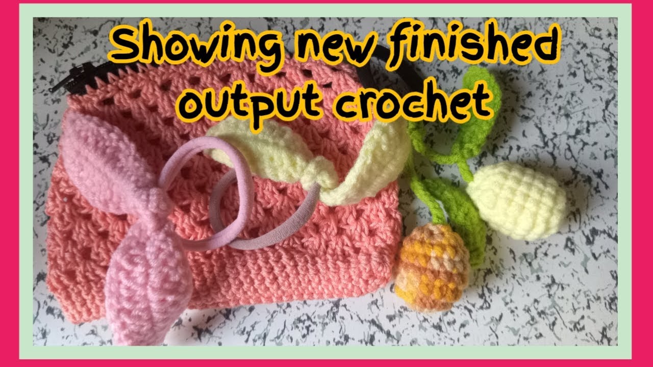 CROCHET PURSE AND HAIR TIES | SHOWING MY FINISHED OUTPUT | Merly ...