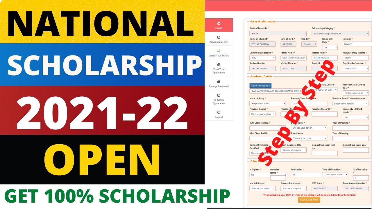 National Scholarship Portal 2021 22 Apply Nsp Scholarship 2021 22