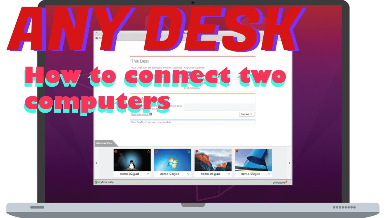 Any desk tutorial 2 | #Anydesk | How to connect two computers Any desk ...
