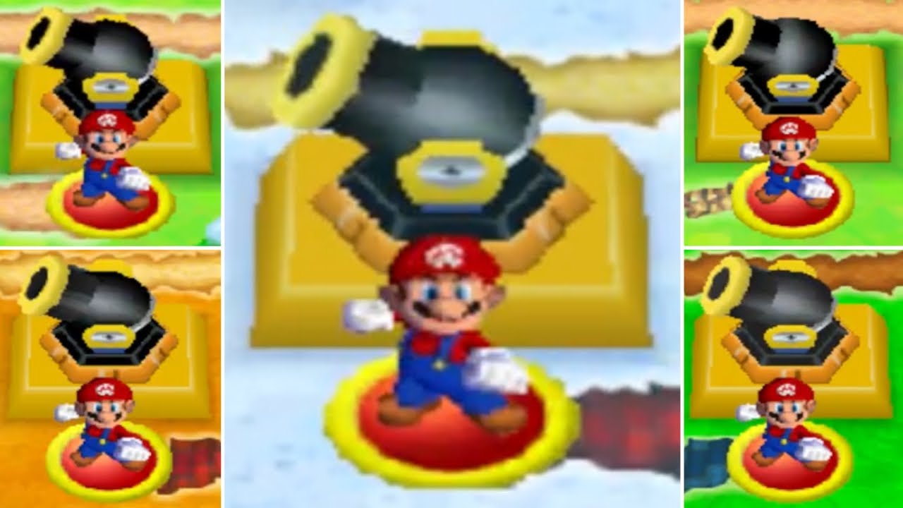 New Super Mario Bros. DS - All Warp Cannons - YouTube