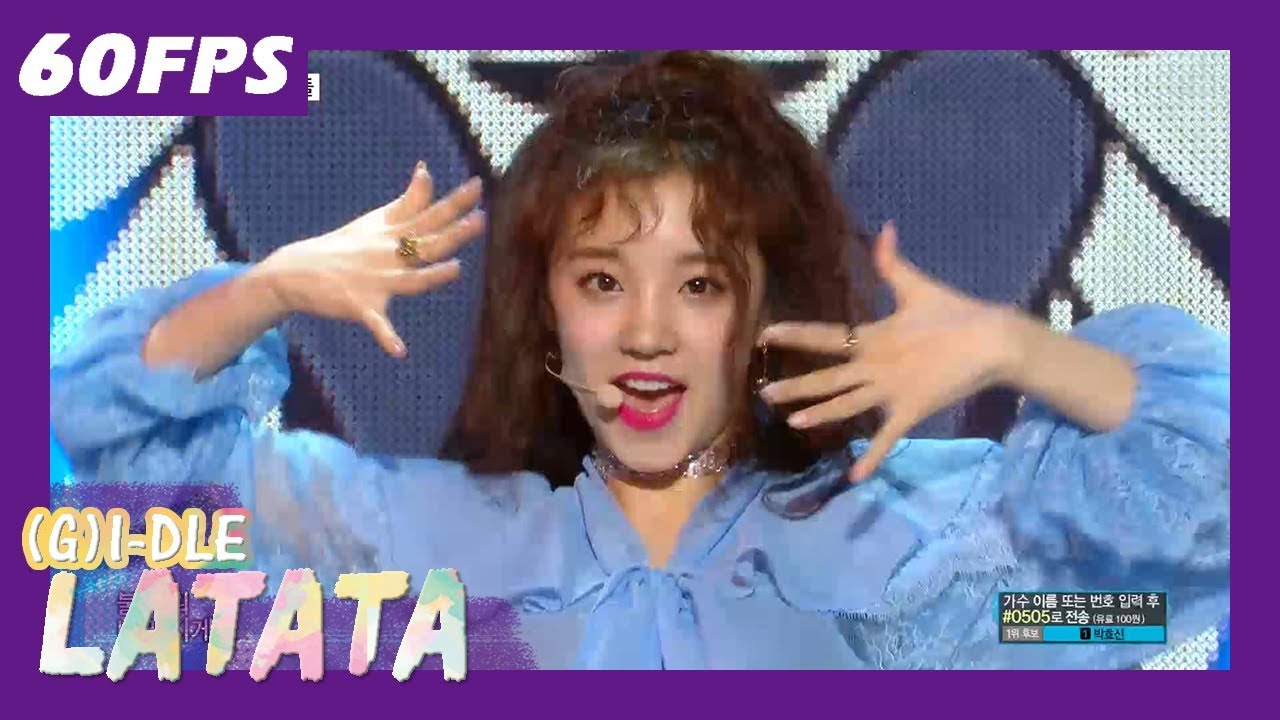 60FPS 1080P | (G)I-DLE - LATATA, (여자)아이들 - 라타타 Show Music Core 20180512 ...