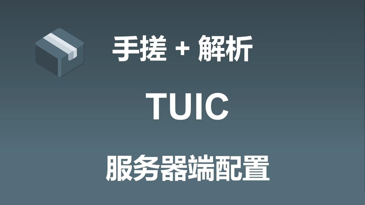 手搓+解析 TUIC服务器端配置 | sing-box TUIC服务器配置 - YouTube