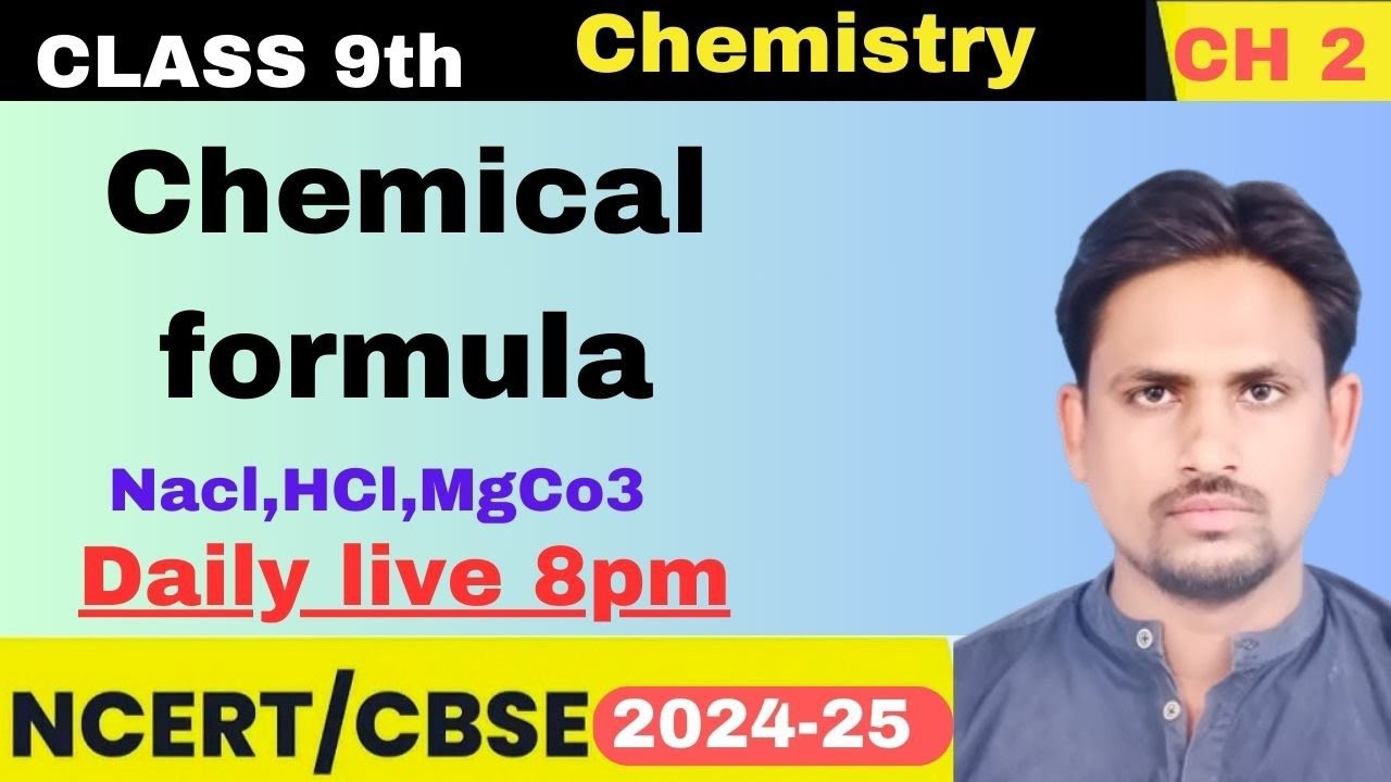 Class 9th science chemical formula ncert solutions by Rohit sir - YouTube