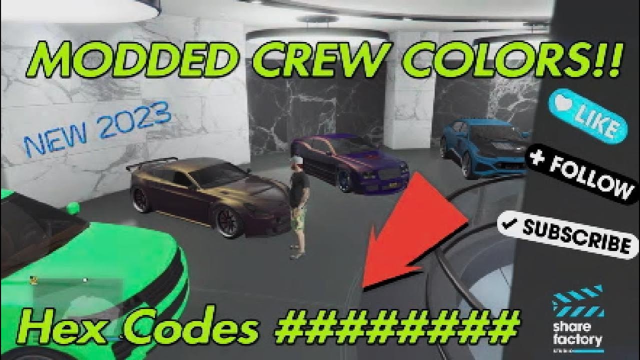 Modded Crew Colors W/ Hex Codes Pt. 2 (Gta Online) - YouTube