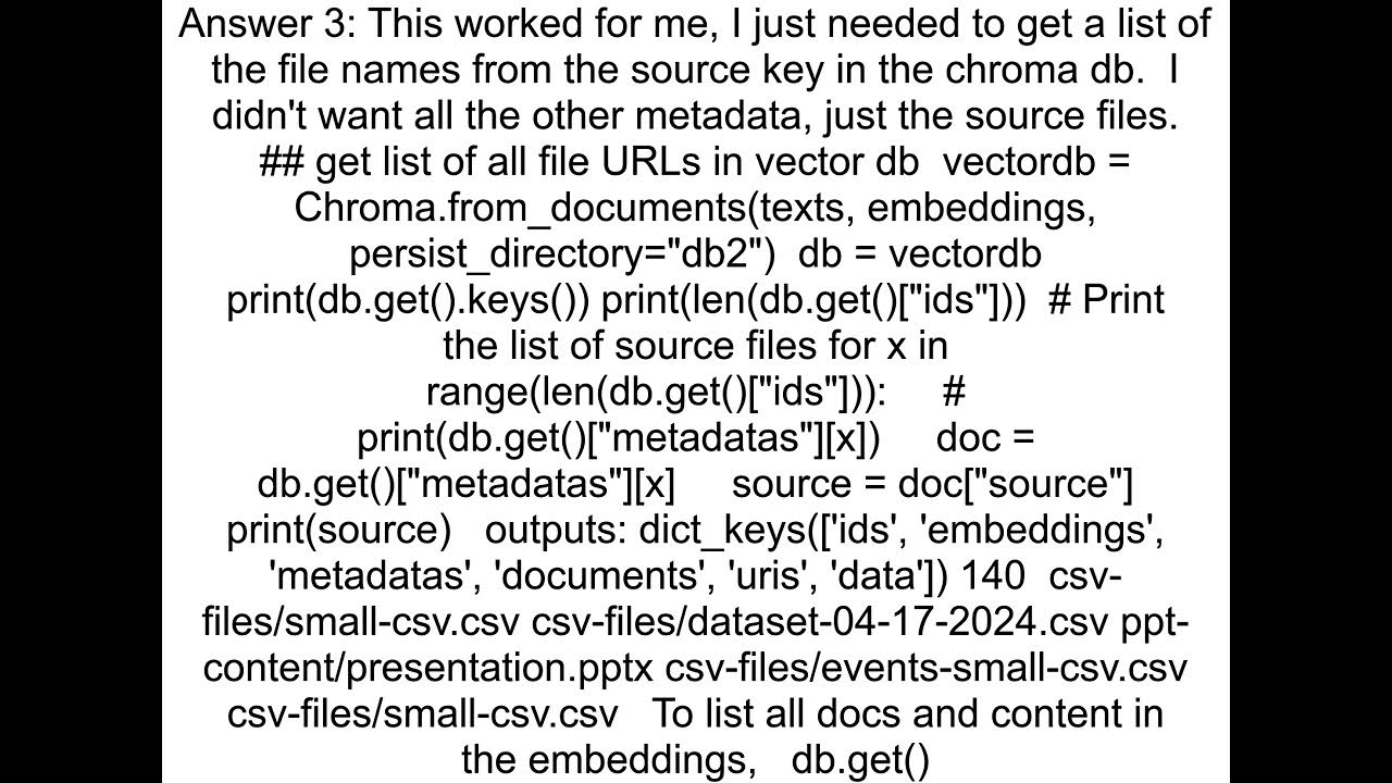Get All Documents From Chromadb Using Python And Langchain Youtube
