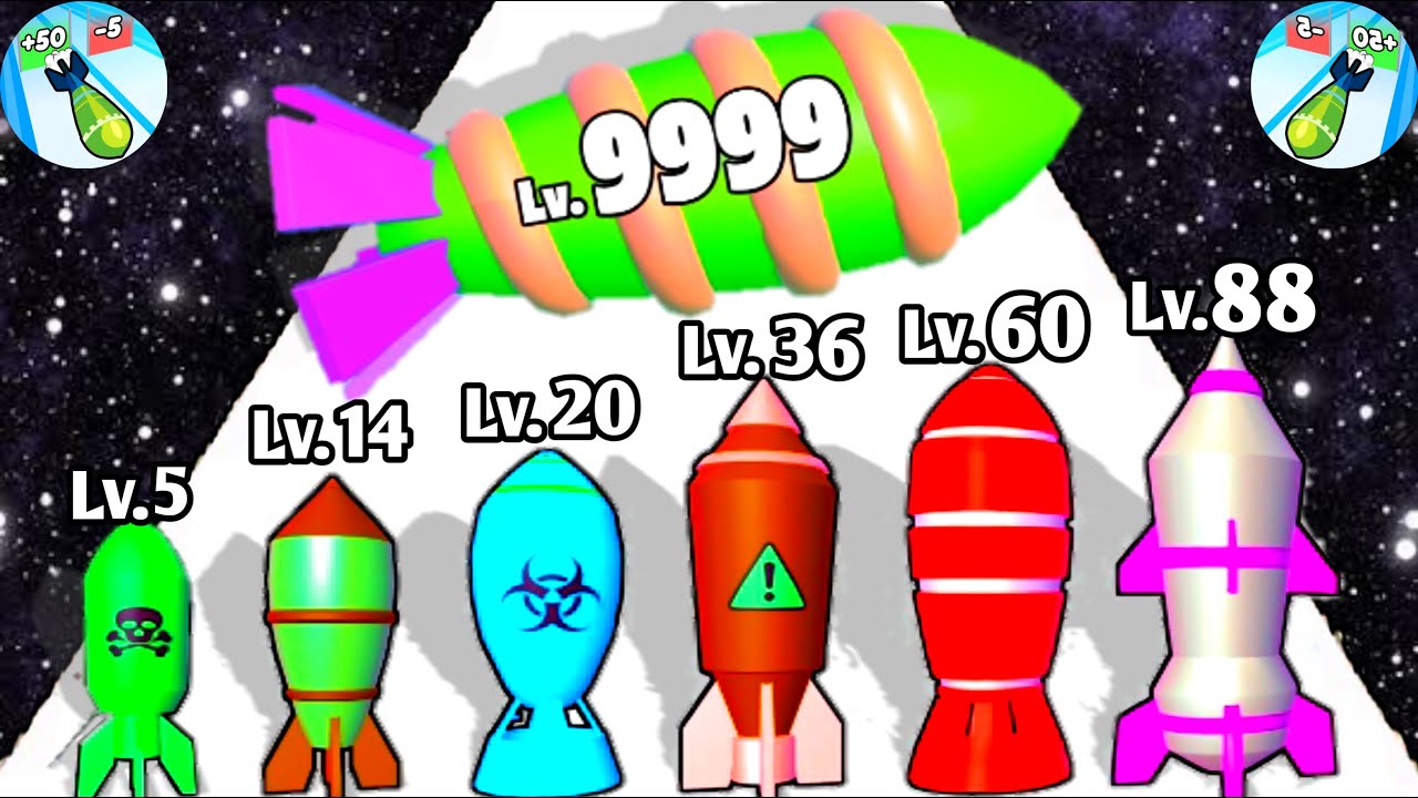 Evolving Bombs - Level Up Bomb Max Level Gameplay Part 2 (Bombs Evolution Run) - YouTube