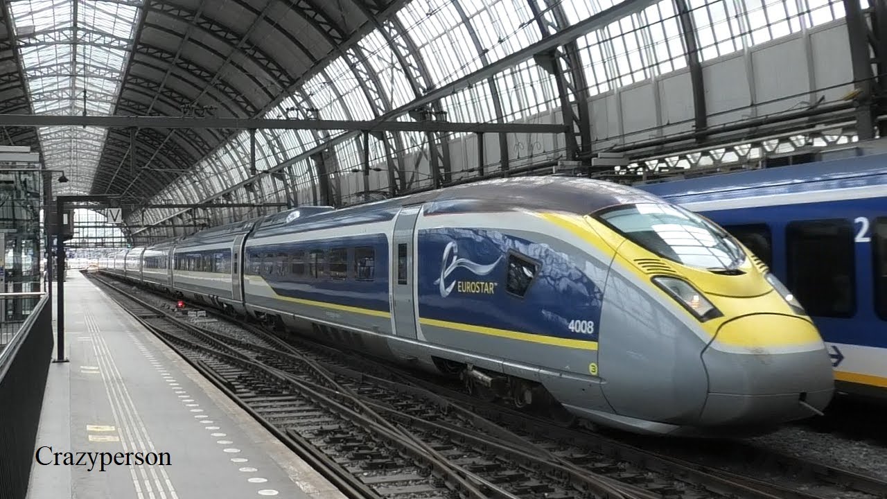 Eurostar E320, Thalys, 1700, TRAXX, VIRMm, SNG Treinen Amsterdam CS ...