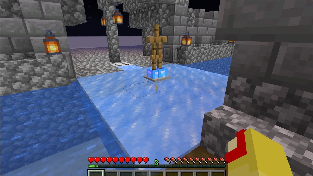 Minecraft tutorial: Frost Walker Bridge - YouTube