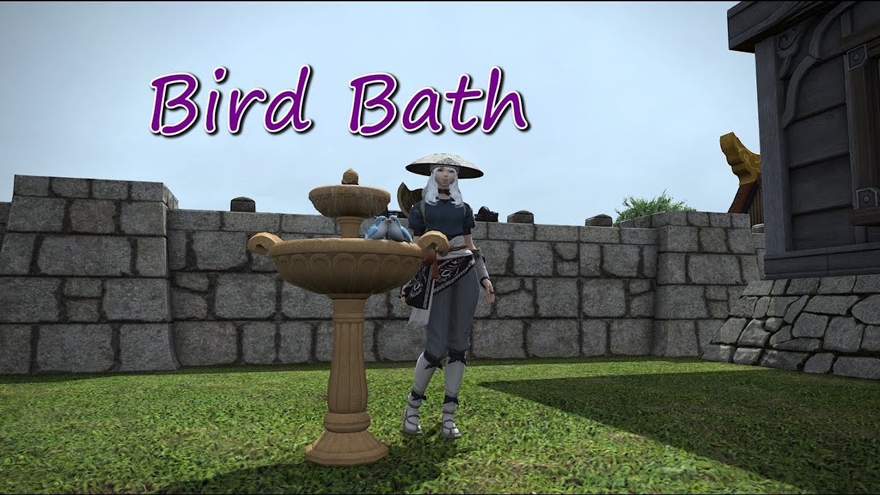 FFXIV: Bird Bath Housing Item - YouTube