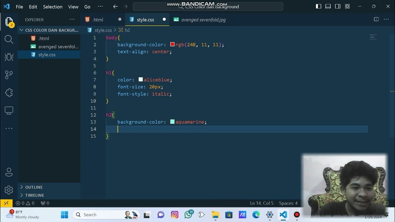 Projek UAS Pemrograman Web - pembuatan web sederhana menggunakan HTML dan CSS - YouTube