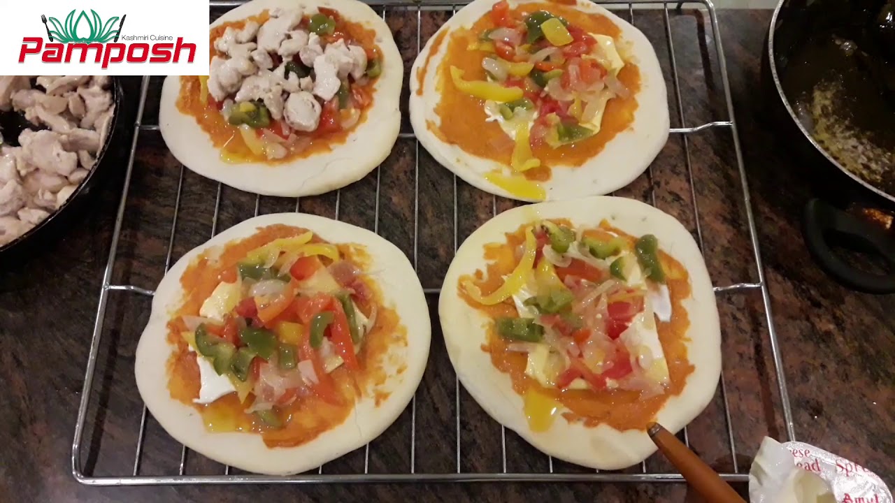 Pamposh Kitchen - Chicken Dominator Pizza made easy - YouTube