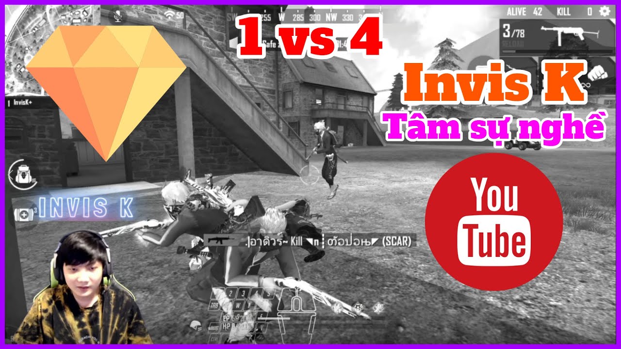Invis K - 1 vs 4 Tâm sự nghề Youtube và Minigame ! - YouTube