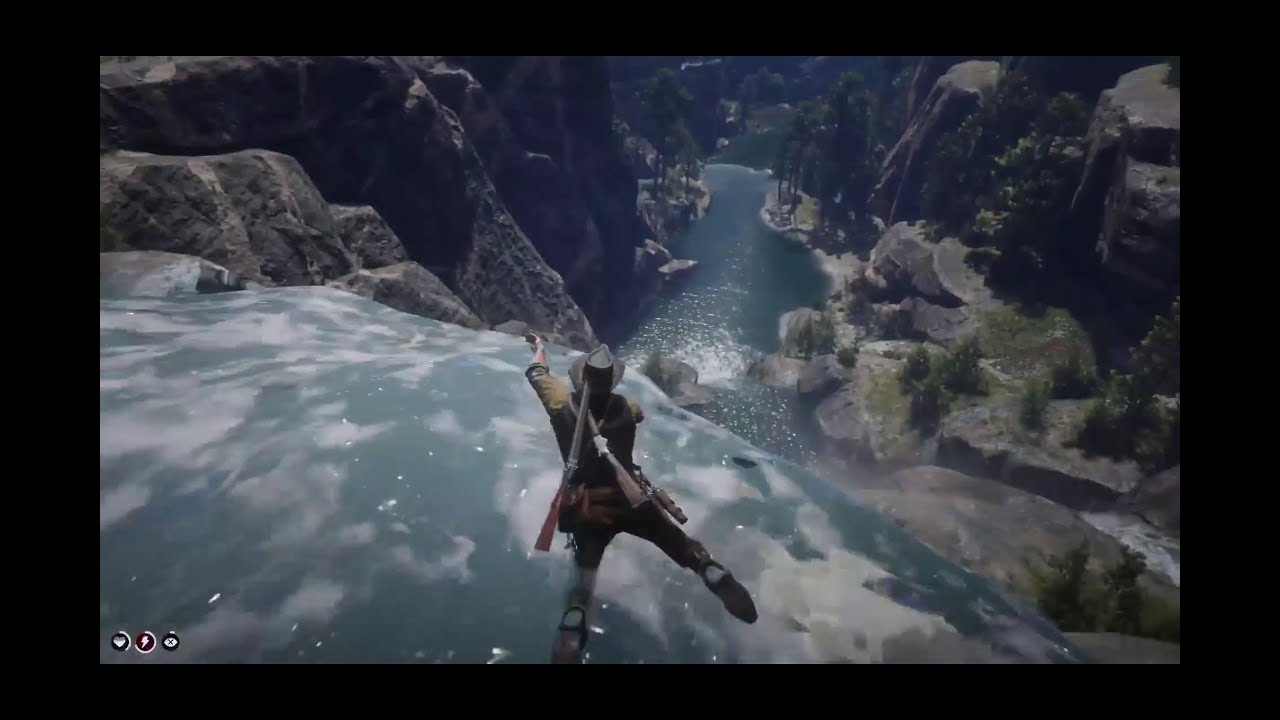 Red Dead Redemption 2 - Jumping of the Highest Waterfall - YouTube