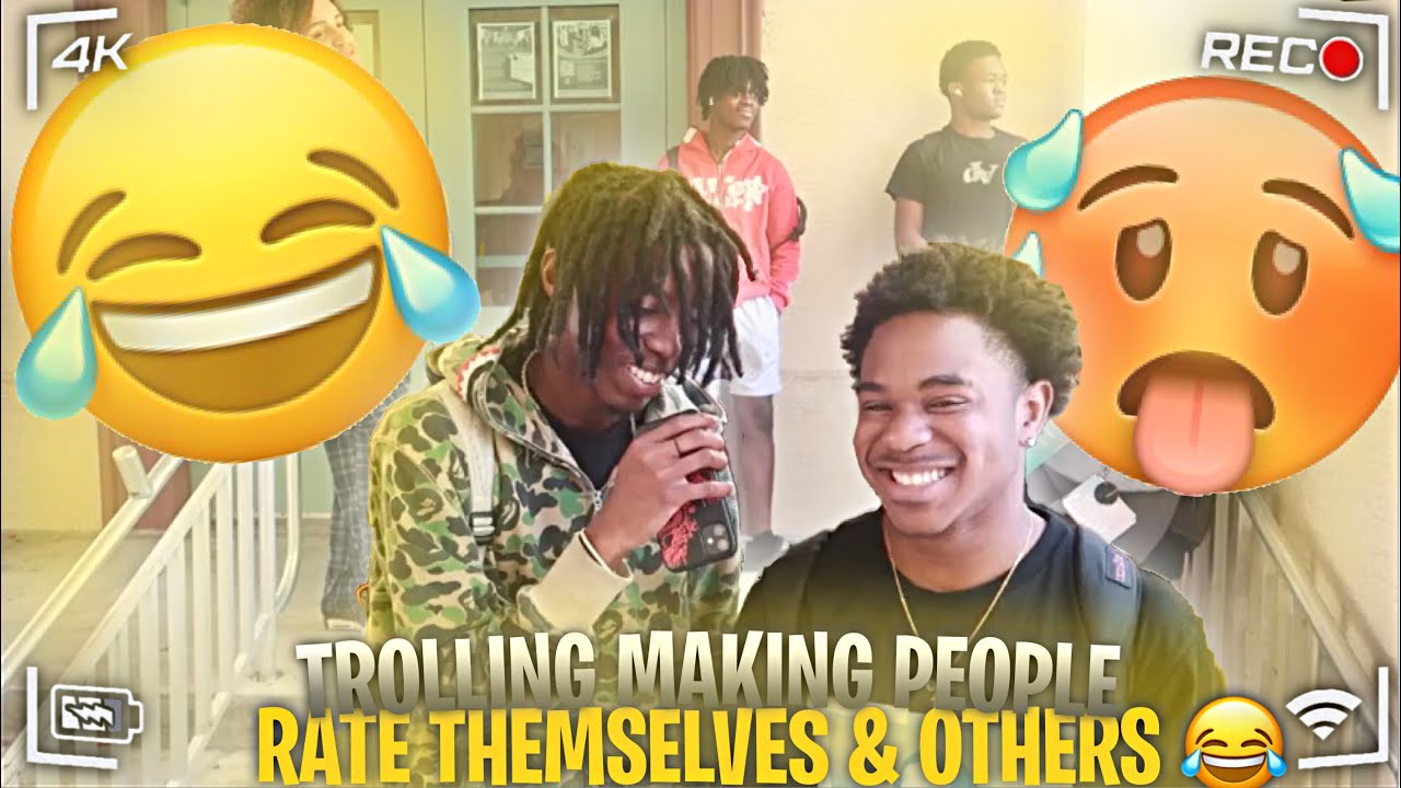 MAKING PEOPLE RATE THEMSELVES AND OTHERS 😂💀| Public Interview - YouTube