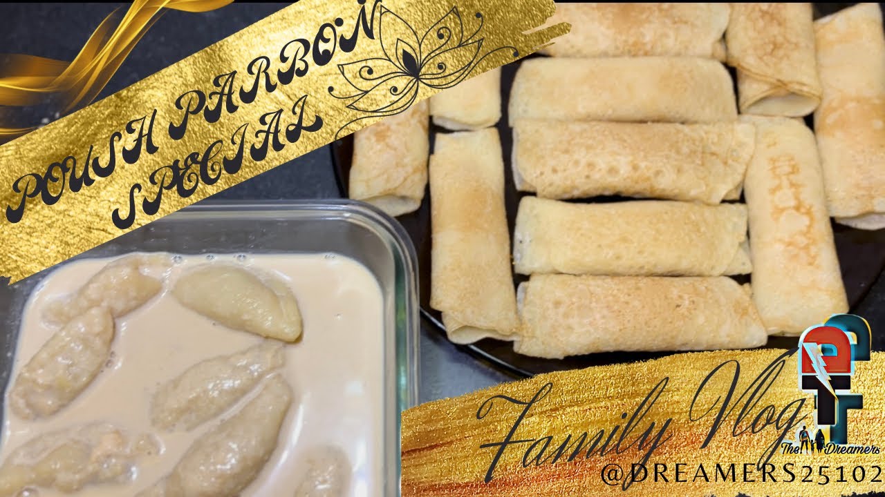 😋Poush Parbon Special | Famous Bengali Pithe | Patishapta | Dudh Puli ...