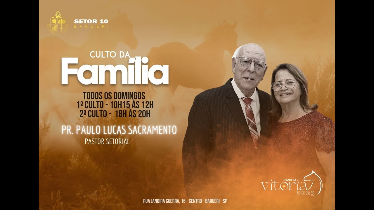 CULTO DA FAMILIA | 10:15 | 19/11/2023 | ADBELEM SETOR 10 - PR. PAULO ...