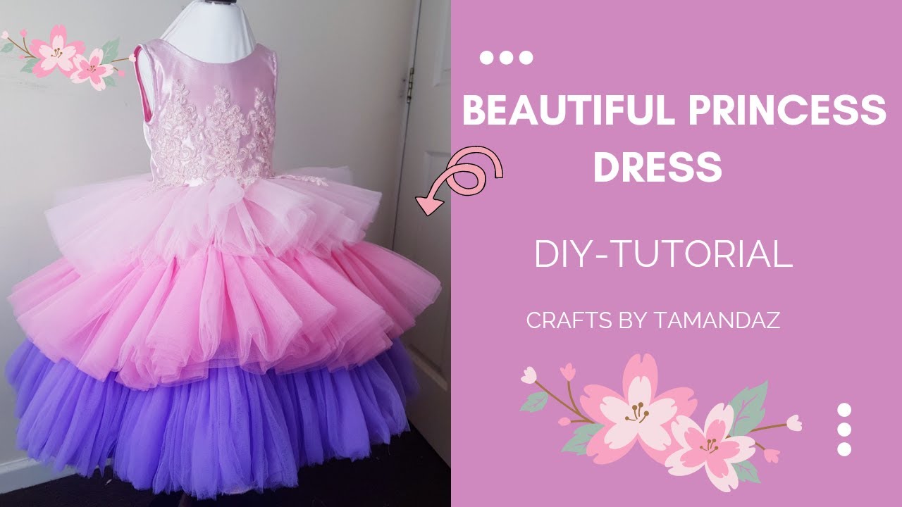HOW TO MAKE A LAYERED BALL GOWN FOR GIRLS/ FLOWER GIRLS DRESS/Special ...