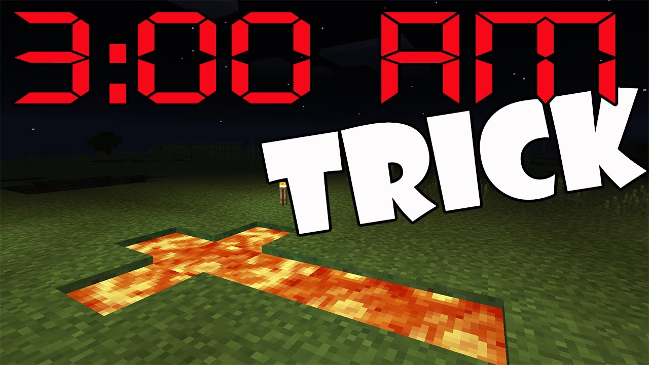 3:00 AM TRICK | Minecraft PE (Pocket Edition) MCPE - YouTube
