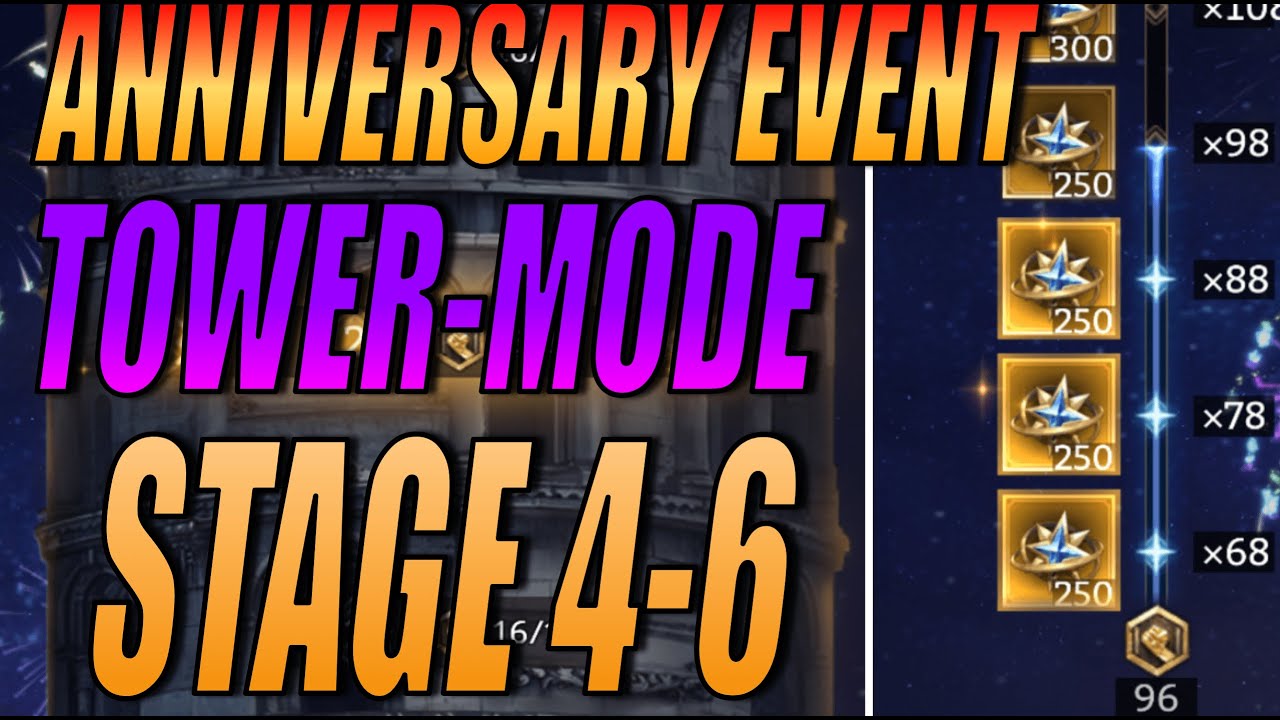 Tower-Mode Stage 4-6 F2P & Full Clear Teams I Anniversary Event I ...