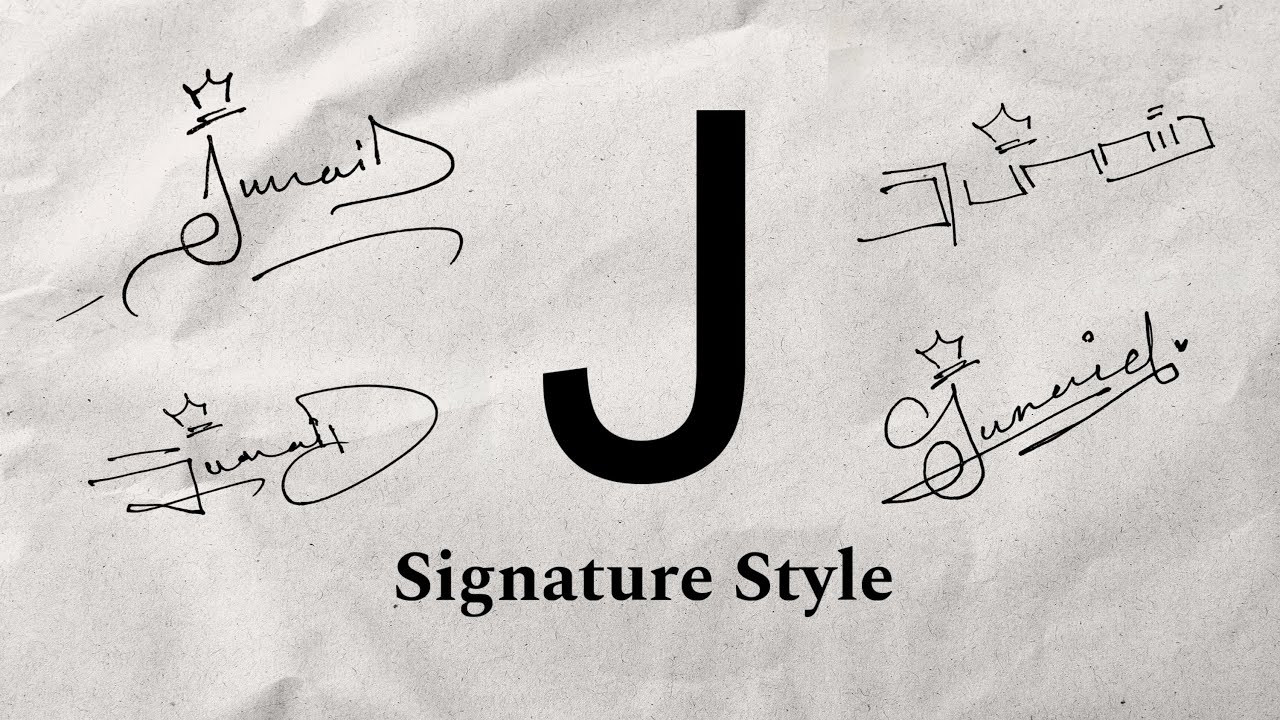 J Signature Style | Signature for J | Signature for Alphabet J | Signature for Name Junaid - YouTube