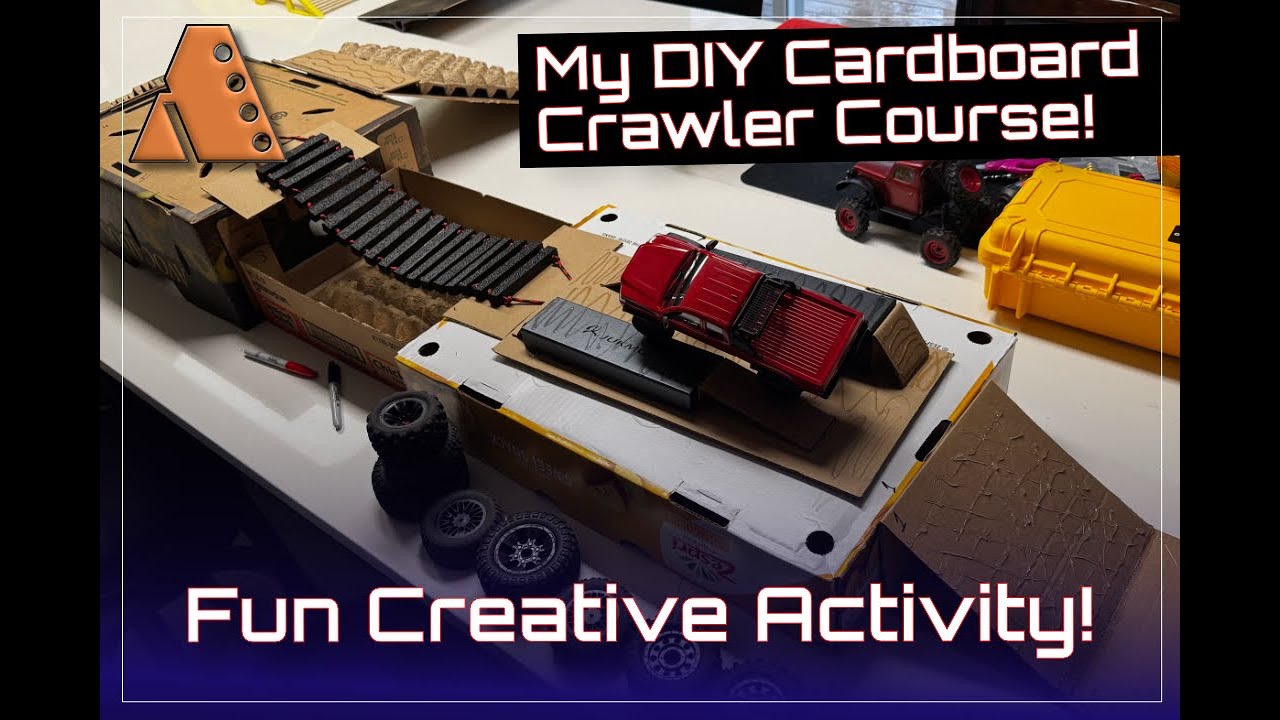 DIY RC Crawler Course with Cardboard and Common Materials - YouTube