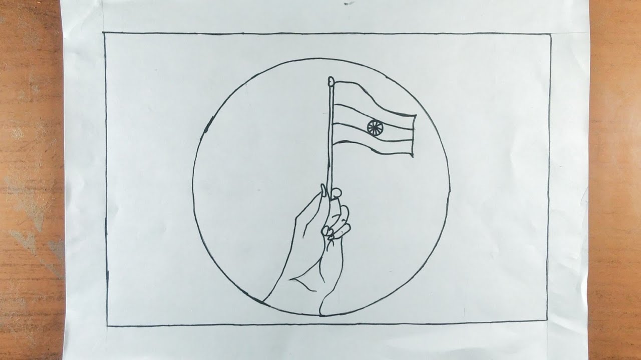 How to draw national flag of india step by step for Beginners | Indian ...