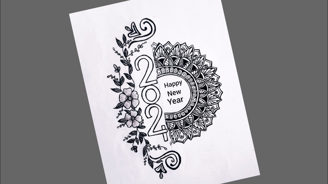 Happy New Year 2024 Mandala Art/New year drawing/New year mandala art ...