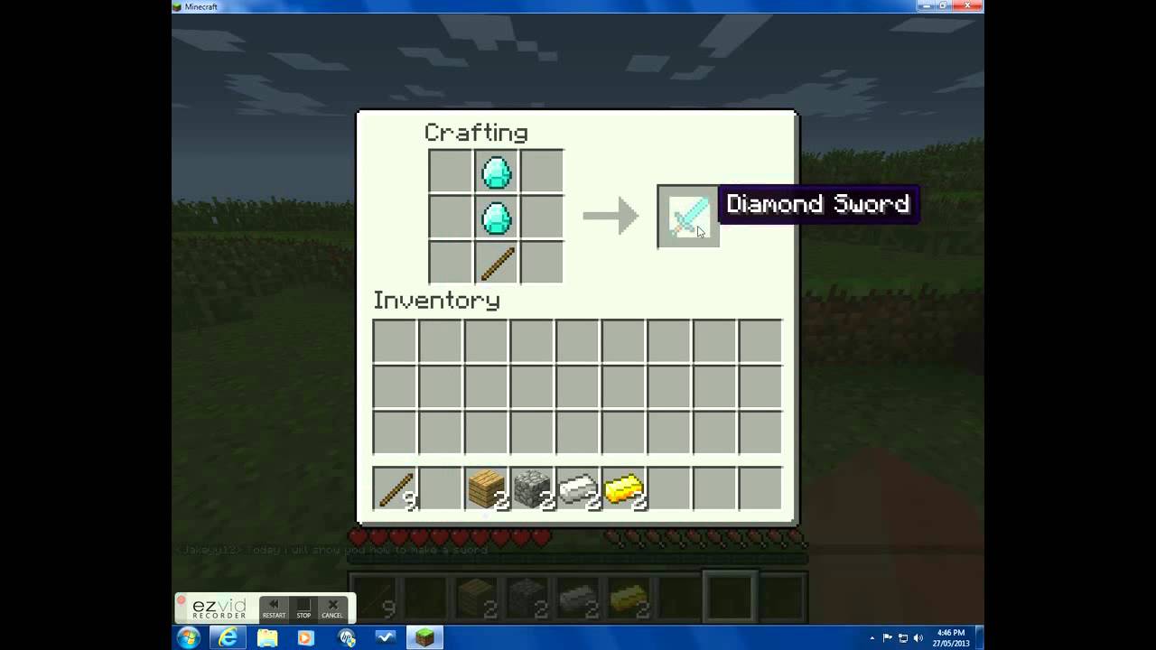How To Make A Sword Minecraft - YouTube