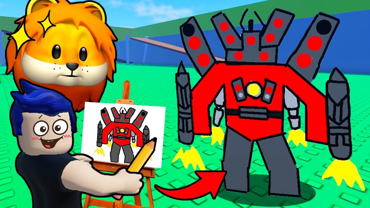 自分で描いた絵に変身できるロブロックスでタイタンスピーカーマンやバンバン6の『リーロイ』に変身してみた結果 #6 【 Roblox らくがき ...