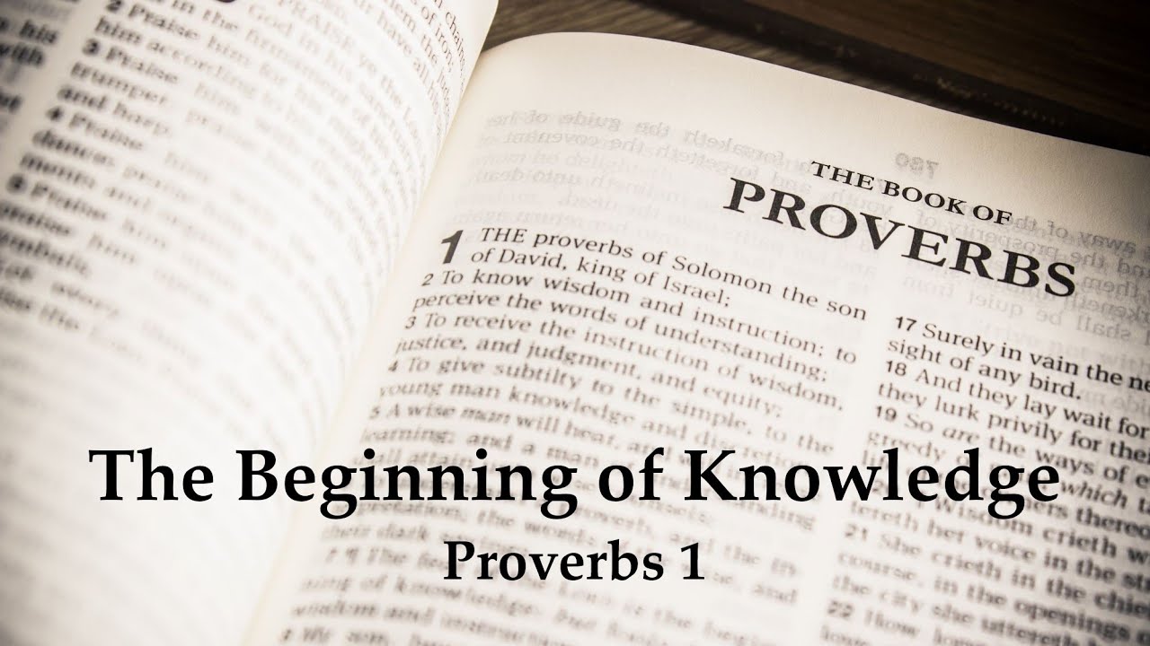 The Beginning of Knowledge - Proverbs 1 - YouTube