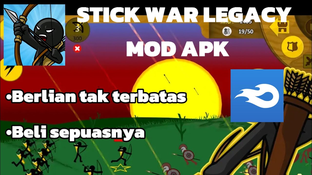 STICKMAN WAR LEGACY MOD APK VERSI TERBARU DOWNLOAD MEDIAFIRE😱 - YouTube