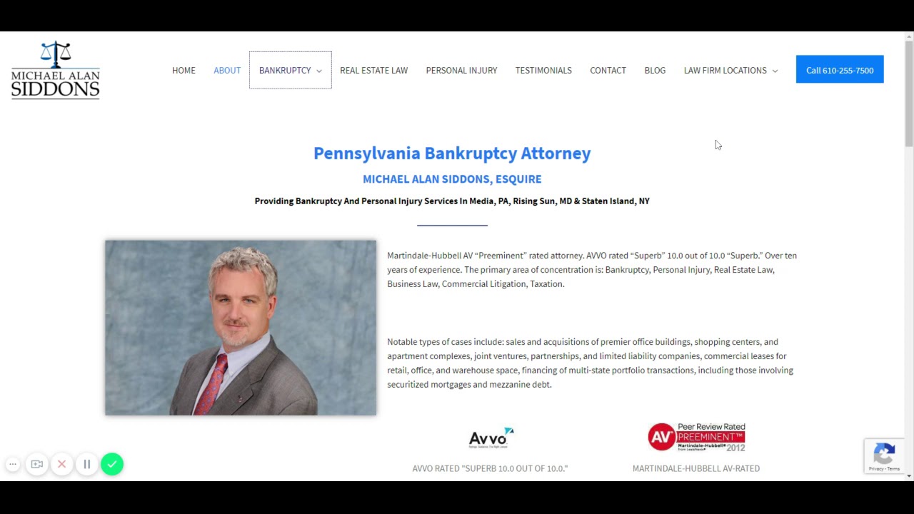 Michael Alan Siddons Bankruptcy Attorney in Media, PA - YouTube