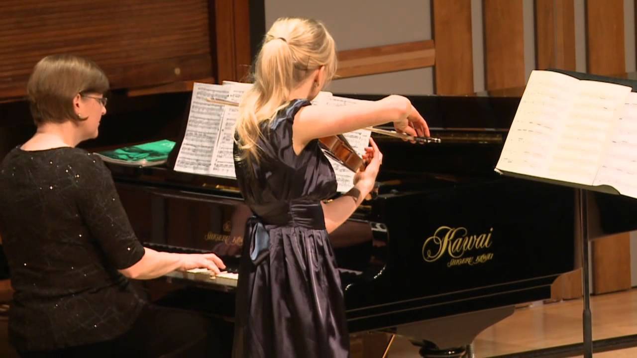 Violinist prepares for graduation with senior recital - YouTube