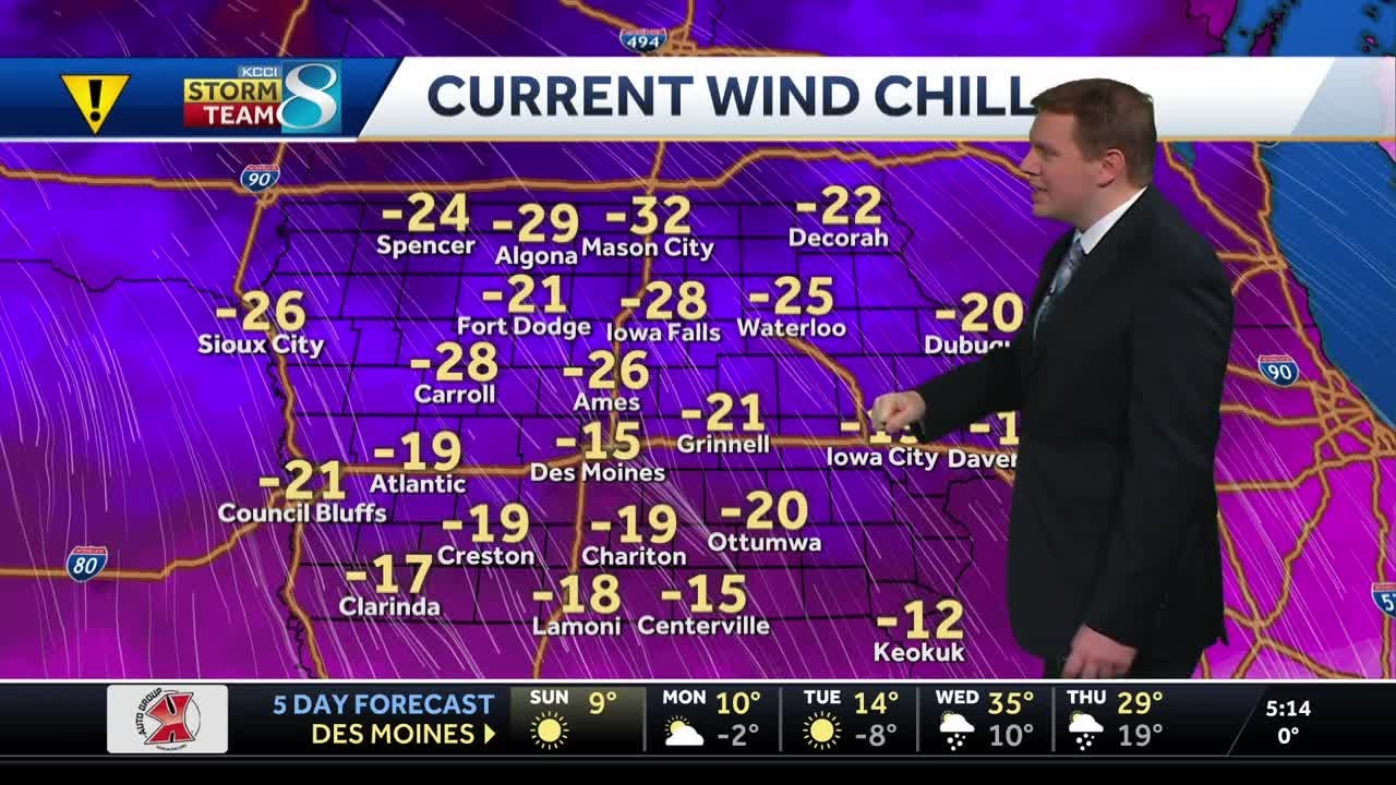 Iowa Weather: Frigid cold with dangerous wind chills - YouTube