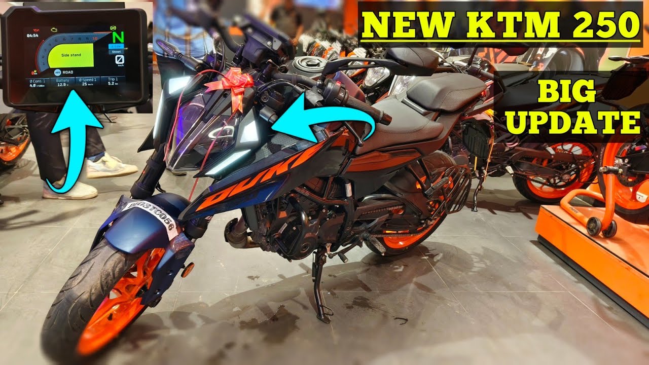 New KTM Duke 250 TFT Display Meter 2024 Model Detail Review | New ...