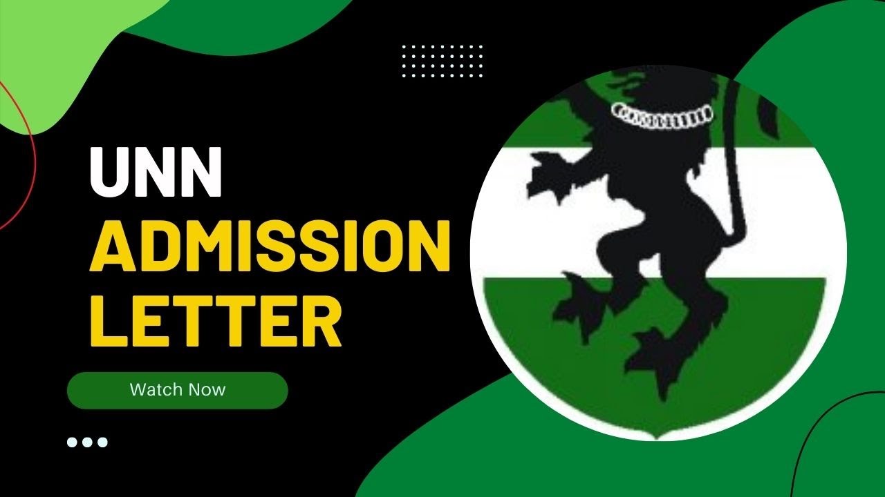 How to Get UNN Admission Letter - YouTube