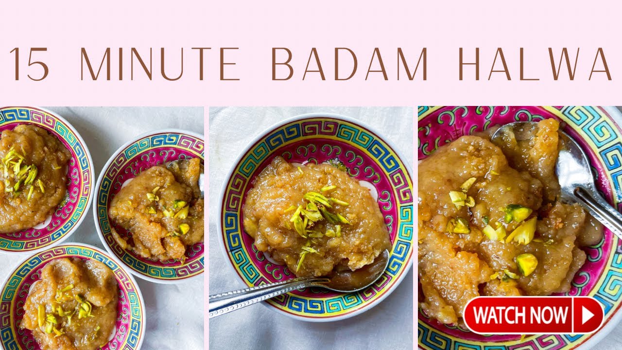 15 MINUTE BADAM HALWA - this Pakistani almond pudding is SO rich and ...